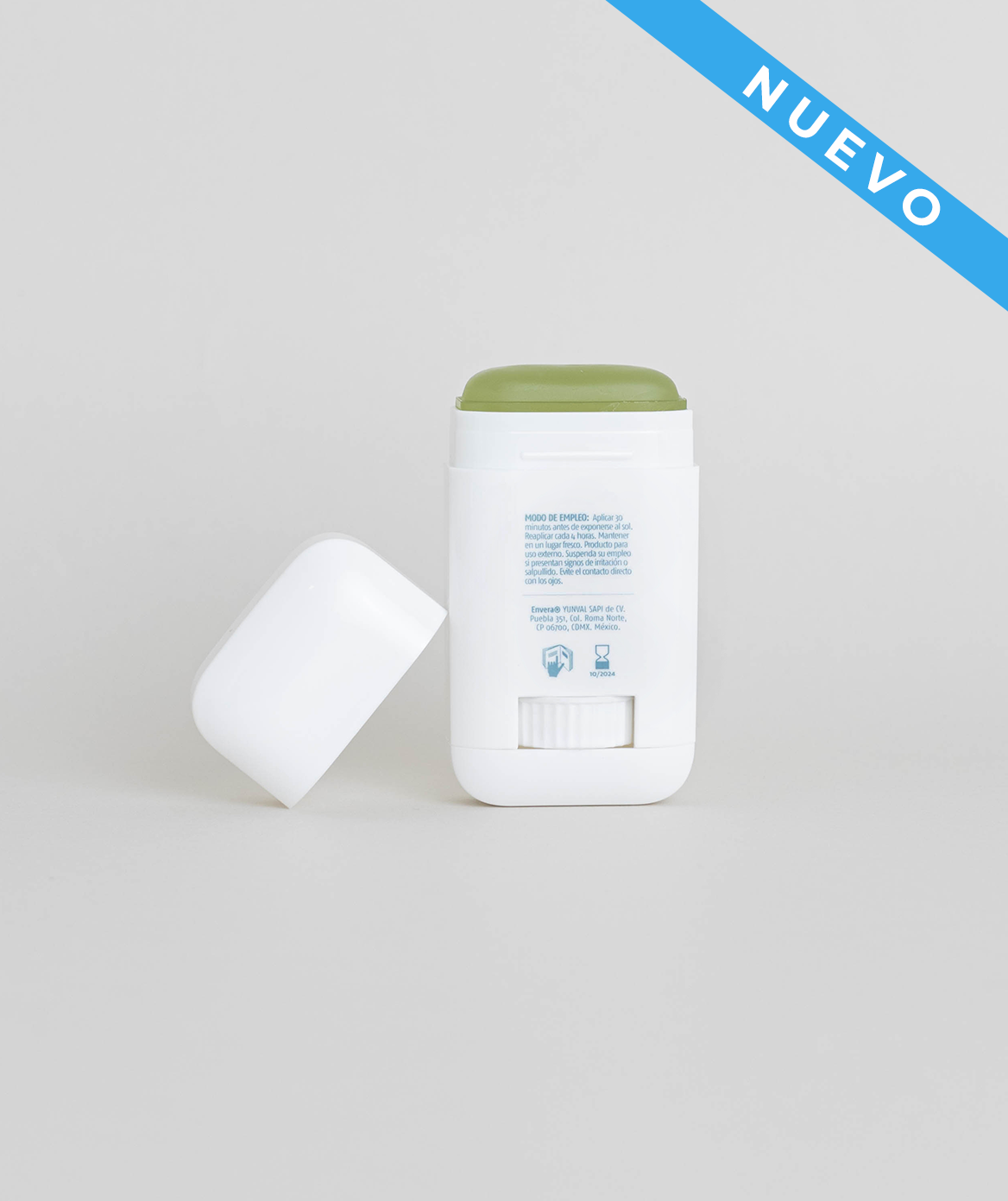 Protector solar en barra transparente piel sensible FPS 50+ | Envera