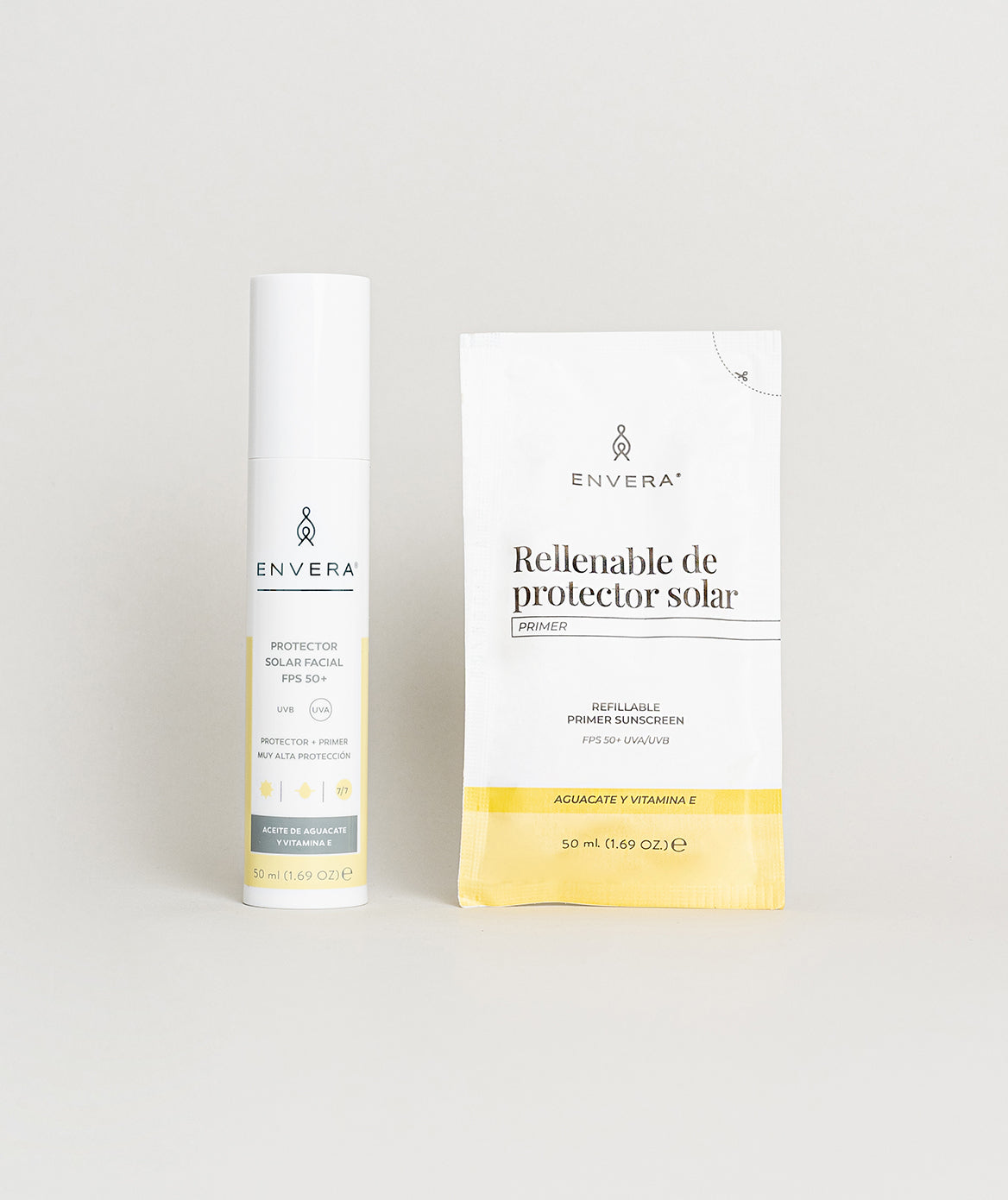 Set Protector Solar + Rellenable 2 EN 1 Sedoso y Mate